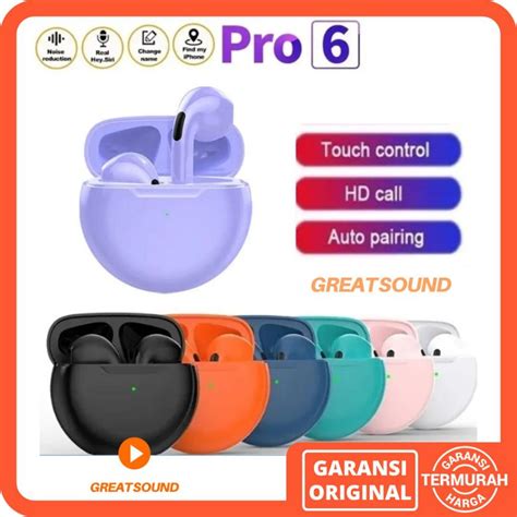 Jual Headset TWS PRO 6 Headset PRO 6 TWS Bluetooth TWS Headset Bluetooth Earphone Bluetooth
