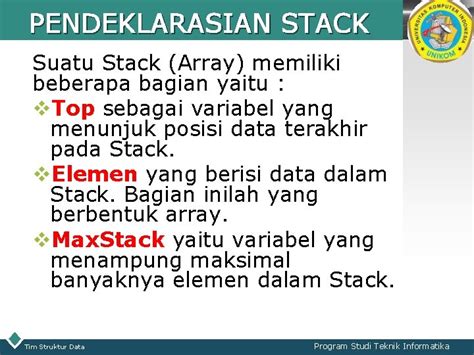 LOGO STRUKTUR DATA PENGERTIAN STACK LOGO Stack Tumpukan