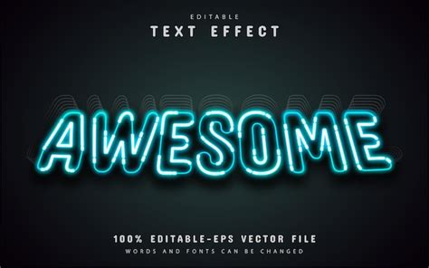 Premium Vector Awesome Neon Style Text Effect