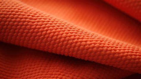 Premium Photo Detailed Microfiber Fabric In Orange Hue Textile