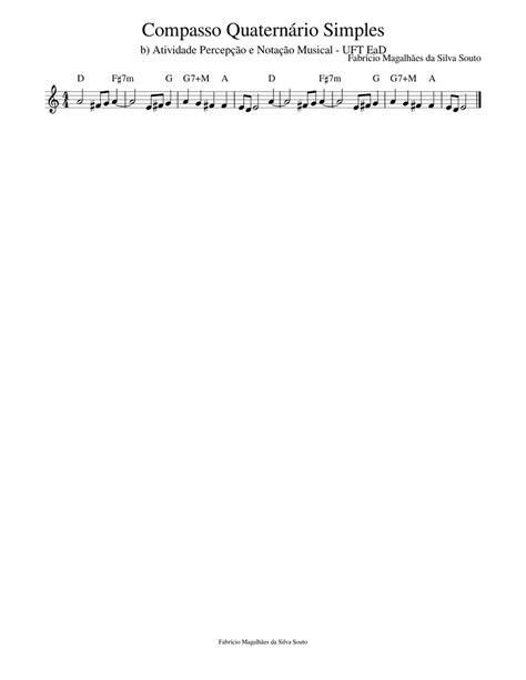 Compasso Quaternário Simples Sheet Music For Strings Group Solo