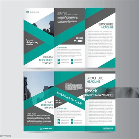 비즈니스 전단지 황록색 3단 브로셔 고객 형판 디자인식 설정 0명에 대한 스톡 벡터 아트 및 기타 이미지 0명 3단 브로슈어 녹색 Istock