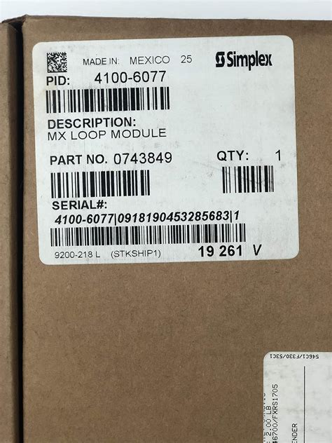 Buy Simplex 4100 6077 Mx Loop Module For 4100es Fire Alarm Control Panels Online At Lowest Price