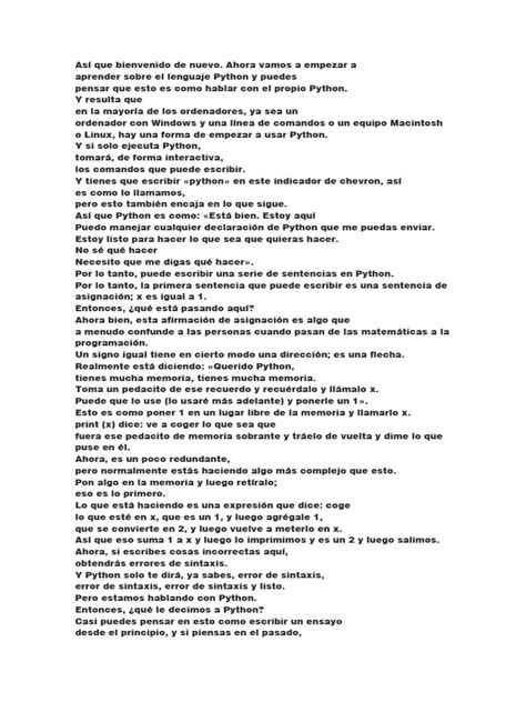 Python Semana 3 Pdf Python Lenguaje De Programación Lenguaje De