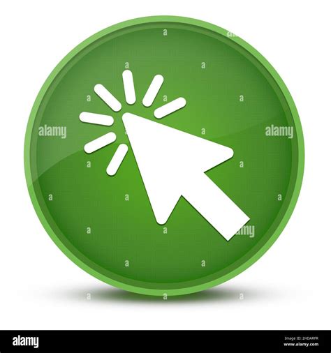 Cursor Luxurious Glossy Green Round Button Abstract Illustration Stock Photo Alamy