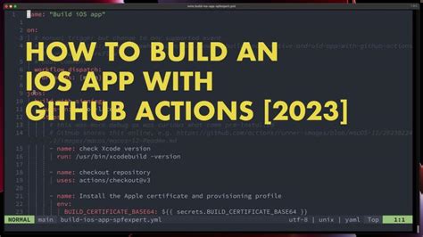 Andrew Hoog On Linkedin How To Build An Ios App With Github Actions 2023