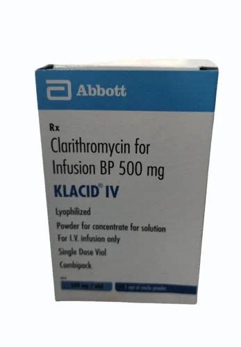 Klacid Iv Clarithromycin Infusion Bp Injection 500 Mg At ₹ 430 Box In Lucknow