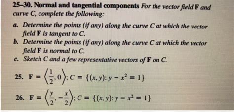 Solved 25 30 Normal And Tangential Components For The