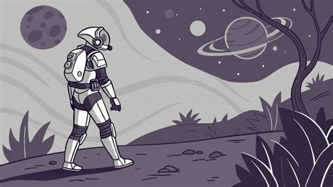 Astronaut On Alien Planet Space Exploration Adventure Vector Design Generative Ai Stock Vector
