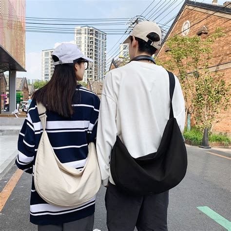 크루아상크로스백 라지 무지 크로스 숄더 가방