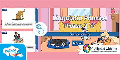 Linguistic Phonics Phase 2 D Sentence Scramble Activity