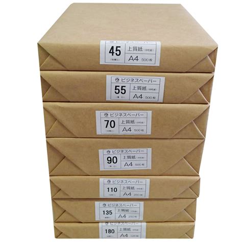 Amazon 【a4】 マルウ ビジネスペーパー コピー用紙 上質紙 A4 【210×297mm】【厚さ選択可能】 90kg（500枚） コピー用紙 文房具・オフィス用品