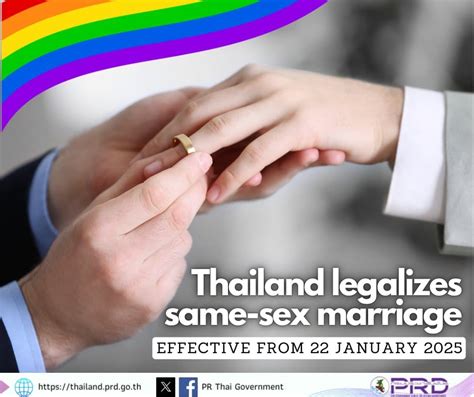 Thailand Legalizes Same Sex Marriage Pr Thai Government