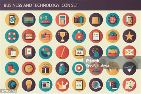 웹 사이트 및 모바일 응용 프로그램을 위한 비즈니스 관리 재정 및 기술 아이콘 설정 플랫 벡터 일러스트레이션 감사에 대한 스톡