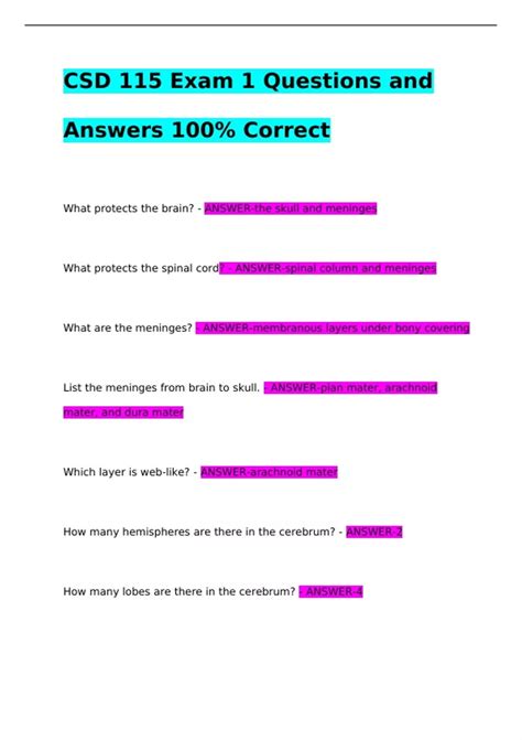 CSD Exam Questions And Answers Correct CSD Stuvia US
