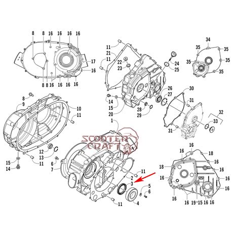 0830 157 Clutch Housing Oil Seal Arctic Cat 425 Cr Alterra 450 Trv