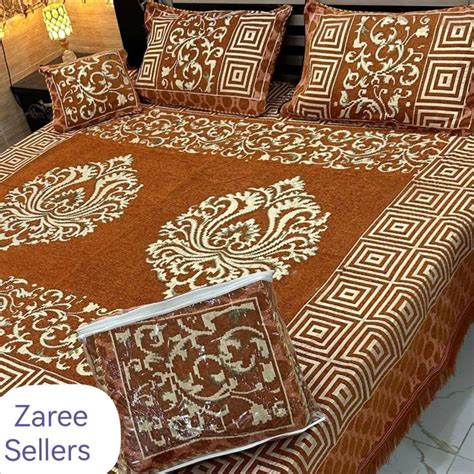 4pcs Velvet Jacquard Bedsheet Darazpk
