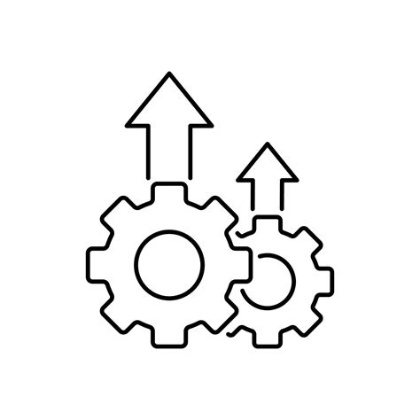 Operational Excellence Line Icon Simple Outline Style Symbol Optimize