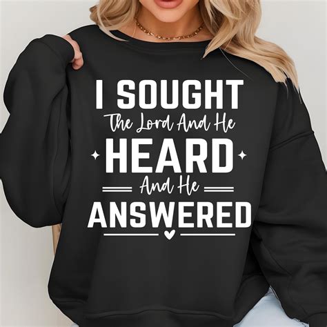 I Sought The Lord And He Heard And Answered Svg Bible Verse Svg