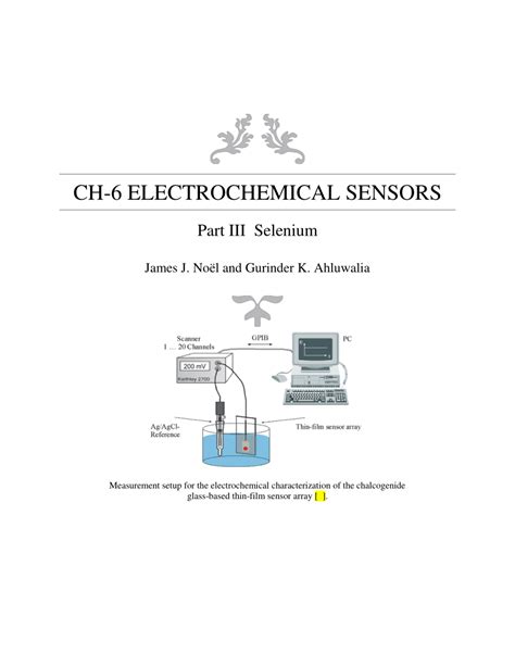 Pdf Electrochemical Sensors
