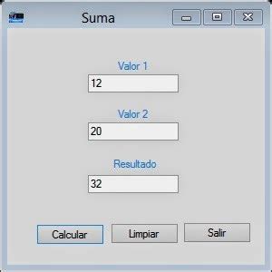 Ricon de la Diversión Programa de visual basic de sumar dos numeros