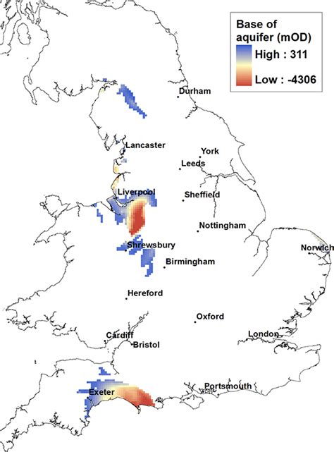 Principal Aquifers In England And Wales Aquifer Shale And Clay Maps
