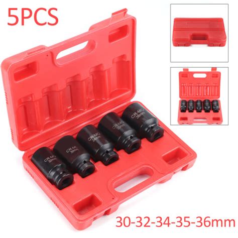 5pcs 12 Point Hub Nut Socket Set 1 2 Drive Professional Impact Socket On Onbuy