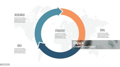 비즈니스 인포 그래픽입니다 3 화살표 원형 차트입니다 벡터 템플릿입니다 3에 대한 스톡 벡터 아트 및 기타 이미지 3 원형 원형 차트 Istock