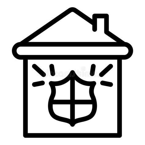 House Button Icon Outline Vector Computer Interface Stock Vector Illustration Of Dialog