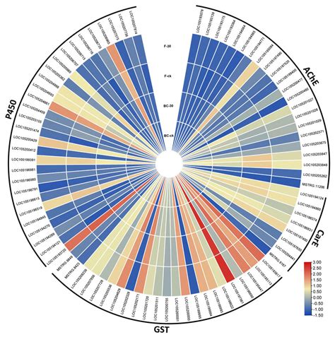 Comparison Of Significantly Regulated Insecticide Detoxification Genes