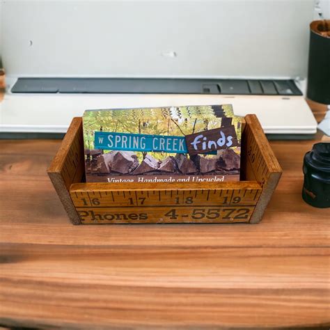 Handmade Yardstick Business Card Holder Or Small Trinket Box Etsy