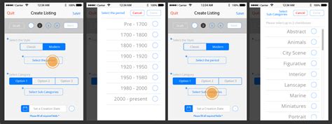 Ios Using A Contextual Drawer For Form Options On Mobile User