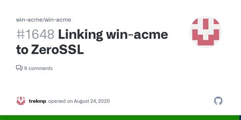 Linking Win Acme To Zerossl · Issue 1648 · Win Acmewin Acme · Github
