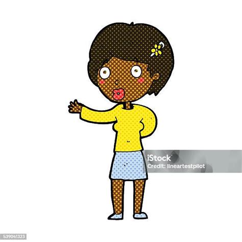 말풍선이 있는 손 흔드는 여자 만화 그리기에 대한 스톡 벡터 아트 및 기타 이미지 그리기 낙서 드로잉 만화책 Istock