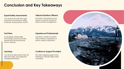 Conclusion And Key Takeaways Seismic Services Ppt Powerpoint St Ai Ss