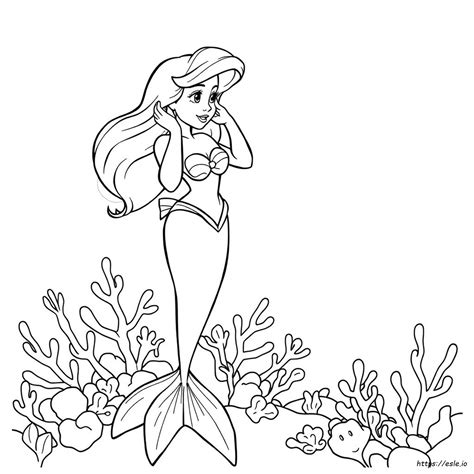 Dibujos Para Colorear De La Princesa Ariel La Sirenita Imprimibles