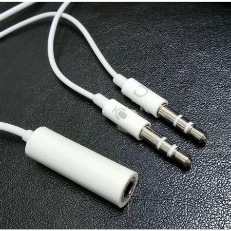 3 5mm音源轉接線 一分二2公1母音源線 耳機麥克風2合1轉接線 電腦錄音k歌線音源線 蝦皮購物