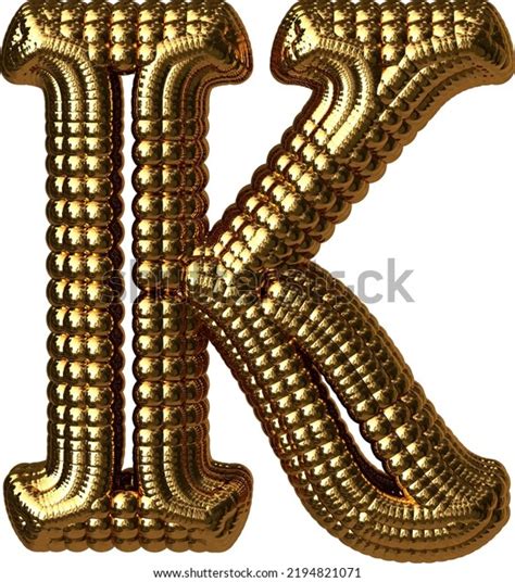 Symbol Made Gold Spheres Letter K Stock Vector Royalty Free
