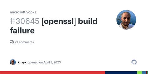 Openssl Build Failure Issue Microsoft Vcpkg Github