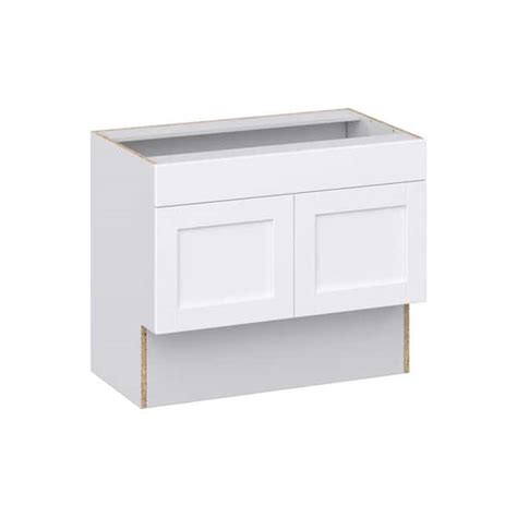 Reviews For J COLLECTION Mancos Bright White Shaker Assembled ADA Vanity Sink Base Cabinet With