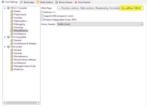 creating disassembly listings with gnu tools and eclipse