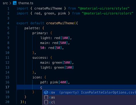 Extend Material Ui Theme In Typescript
