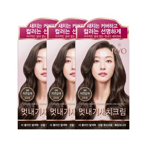 려 우아채 멋내기 새치크림 자연갈색 5n 120g 3개 이랜드몰
