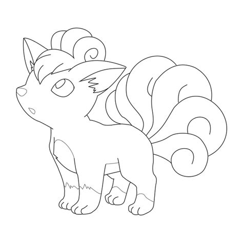 Pokemon Vulpix Coloring Pages