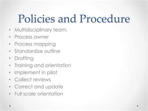 Policy And Procedure PPTX