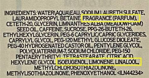 Ingredients Of Cleanser Image