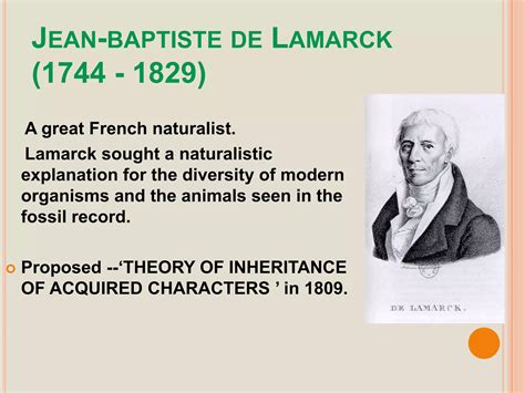 Theory Of Evolution Lamarck And Darwin Pptx