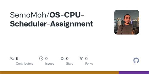 Github Semomoh Os Cpu Scheduler Assignment