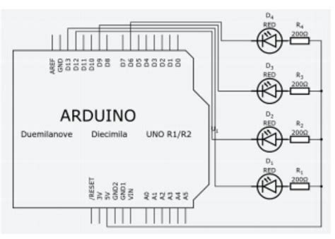 Arduino Uno Turn On Each Of The Leds In Order By Setting The Cycle