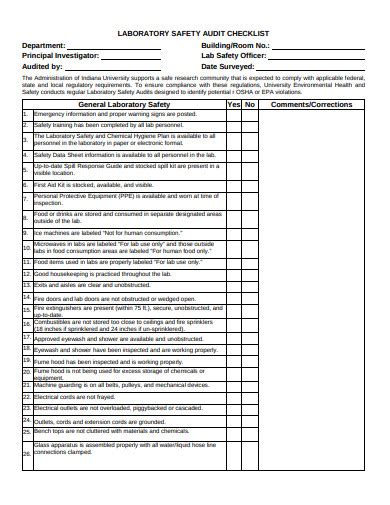Ehs Audit Checklist